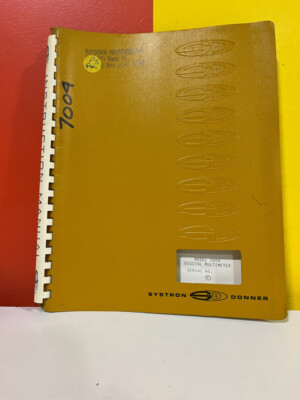 Manuals & Books - Systron Donner Model