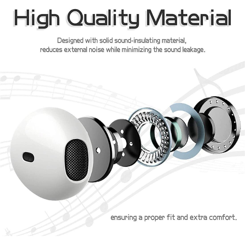 Earphones Headphones For Apple iPhone Pro/14/13/12/11/X Bluetooth Wired ...