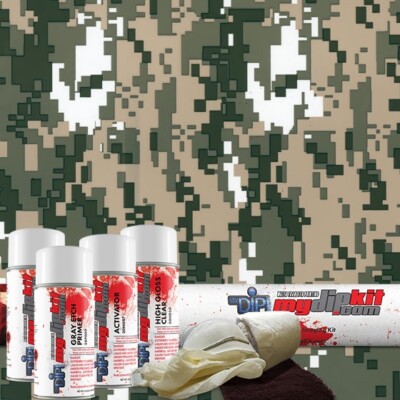 MYDIPKIT Hydro Dipping Water Transfer Print KIT MC-841 Green/Tan/Clr ...