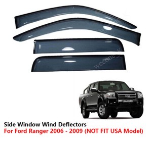 4 DOOR WIND SHIELD AIR GUARD FOR FORD RANGER PICKUP 2006 2007 2008 2009 ...