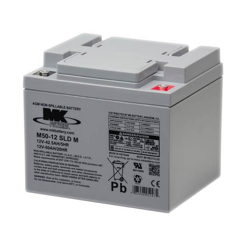 MK Battery 12V 50Ah Sealed Lead Acid AGM Mobility Scooter Battery M50 ...