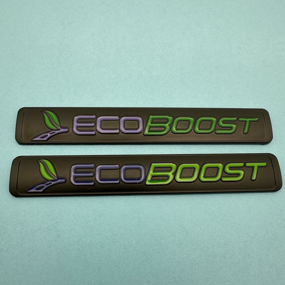 2X 3D ECO-BOOST Emblem Nameplate For ECO-BEAST Badge Black Green Purple ...