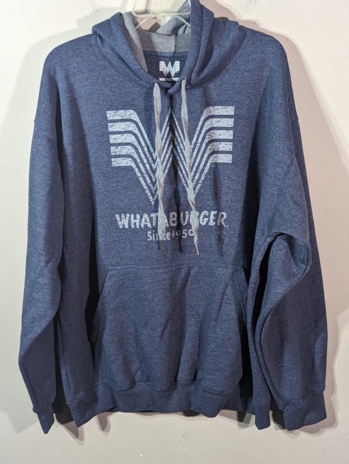 Whataburger Warm Soft Blue Hoodie 2X Iconic Texas Hamburger Employee ...
