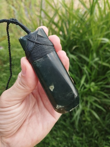 Maori Toki/Adze Pendant Jade Nephrite Green Stone Necklace New Zealand ...