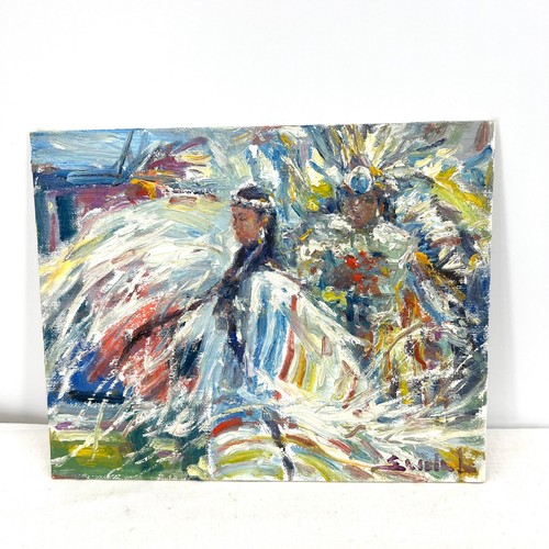 Original Artwork Study 8”x10” Oil On Canvas Panel Native Dance Tadeusz ...