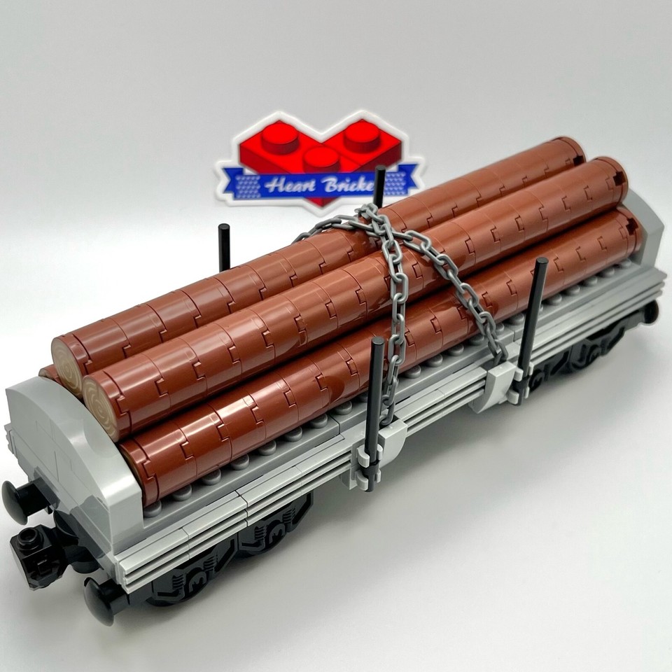 LEGO Train - Custom Log Carrying Wagon Kit, MOC, 100% Brand NEW LEGO ...