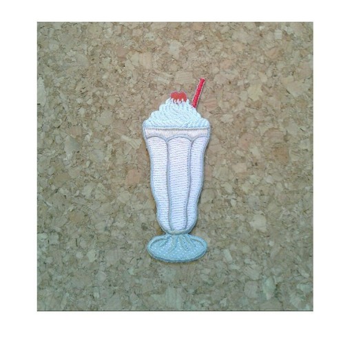 ICe Cream Milkshake - 50's Diner - Dessert - Embroidered Iron On Applique Patch | eBay