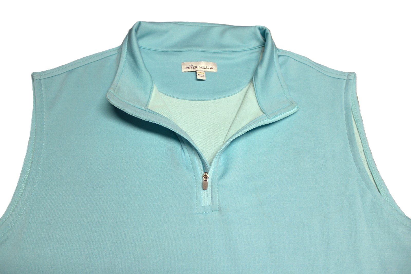 PETER MILLAR 1/4 ZIP STRETCH POLY SPANDEX GOLF VEST--WRINKLE FREE ...
