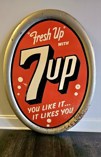 7 up sign Oval Sign 1950s | eBay