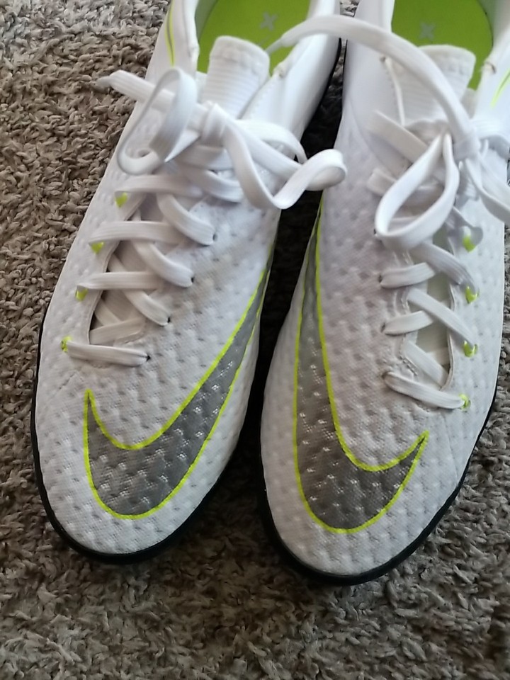 NIKE HYPERVENOM X SOCCER MEN'S SIZE 9 "SAMPLE" SHOE WHITE SILVER ...