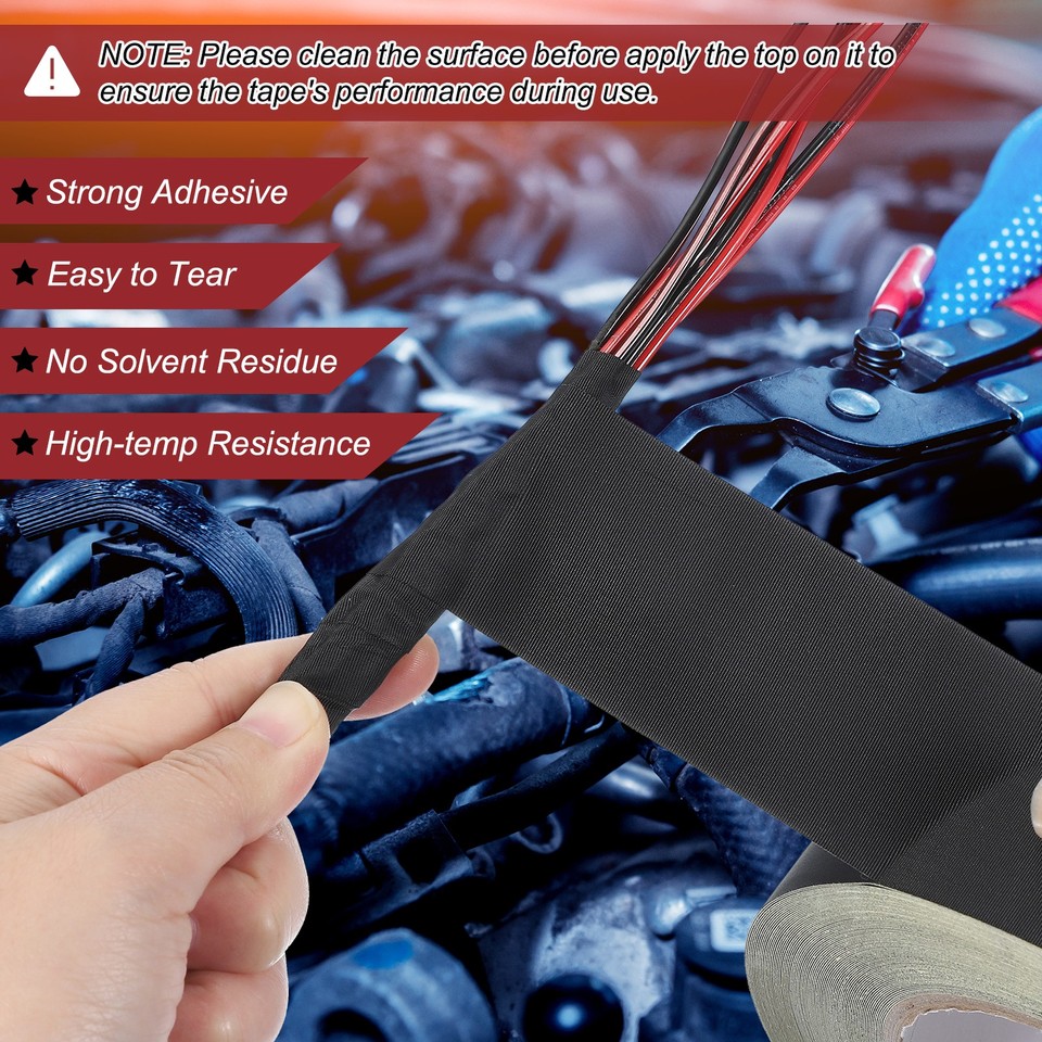 Black Electrical Tape, 98 Feet x 0.5 Inch Acetate Cloth Insulation Tape ...