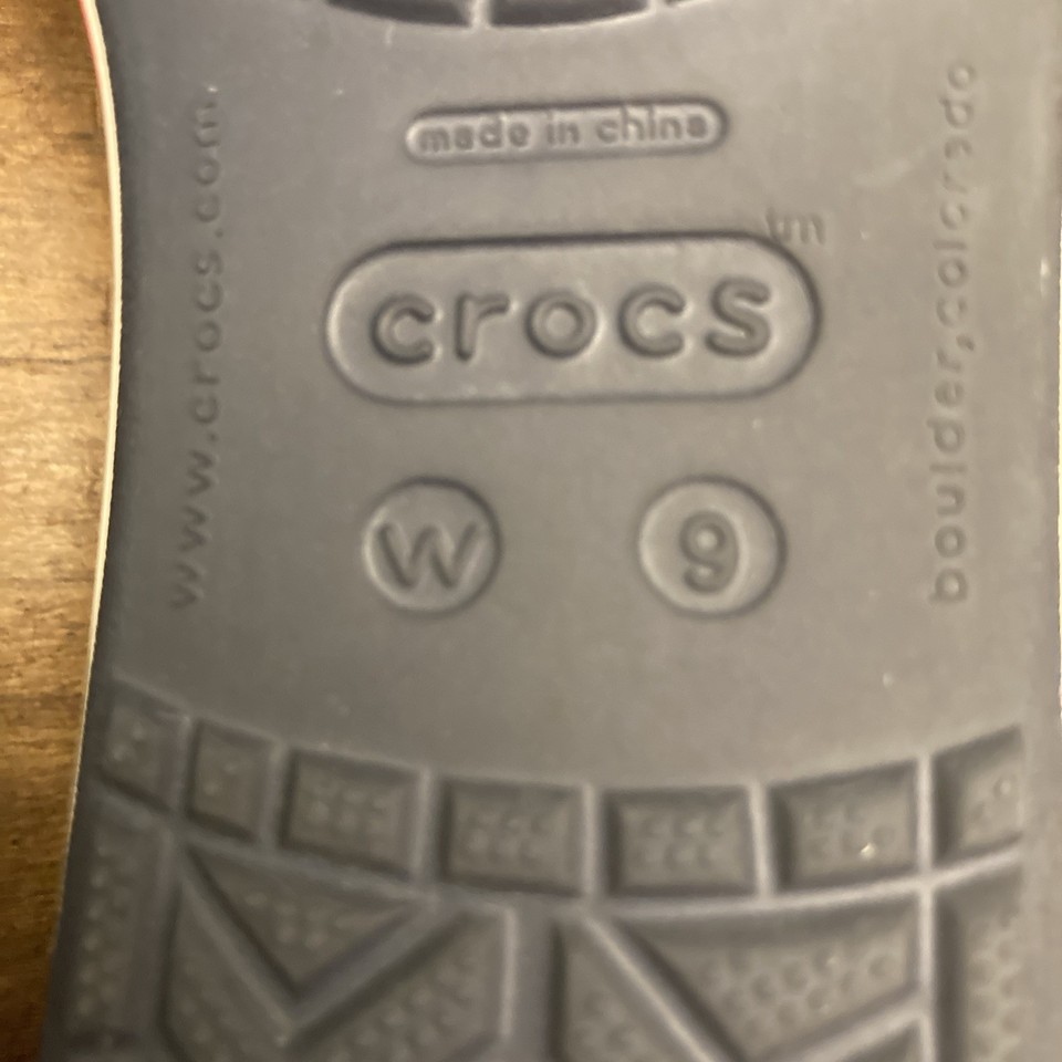 CROCS Size 9 Crocband Ballet Flats Blue Red White Rubber Slip On | eBay
