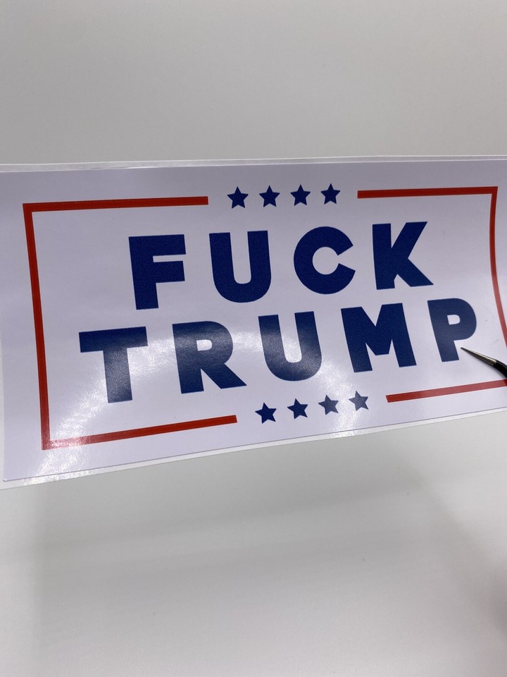 Anti Donald Trump Vinyl Sticker 6x3 inch- Fuc** Trump Decal Sticker. | eBay