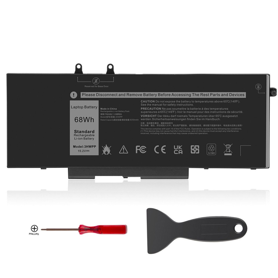 68Wh 15.2V Laptop Battery for Dell Latitude 5501 5401 5511 5510 5411 ...