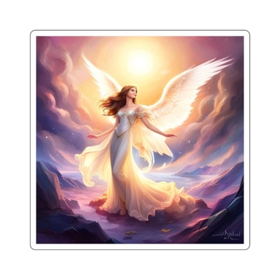 Angel Sunshine indoors only glossy Square Stickers | eBay