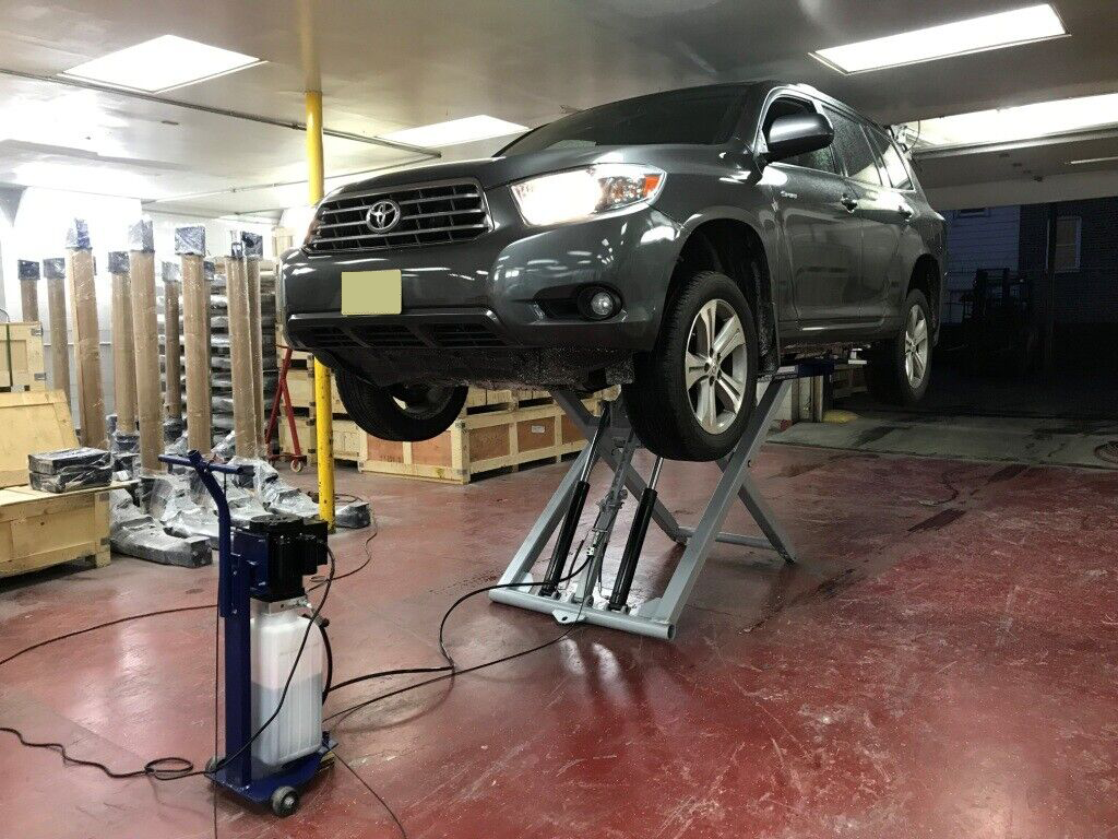 6,000 Lbs MID RISE 48" High Vehicle Scissor Lift MECHANIC LIFT HOIST | eBay