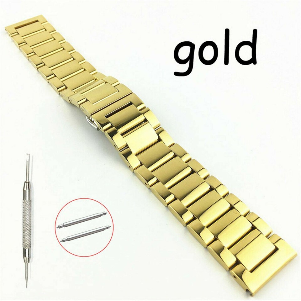 16 18 20 21 22mm 23 24 26mm Glossy Matte Stainless Steel Watch Band ...