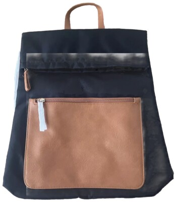 BRAND NEW DSW CANVAS BACKPACK BOOKBAG TRAVEL SCHOOL BLACK BROWN LIMITED ...