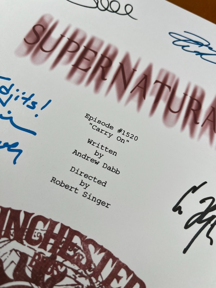Supernatural Series Finale Script Signed- Autograph Reprints ...