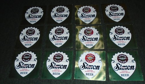 Lot of Simon Pure Beer, Buffalo New York Vintage Beer Bottle Labels | eBay