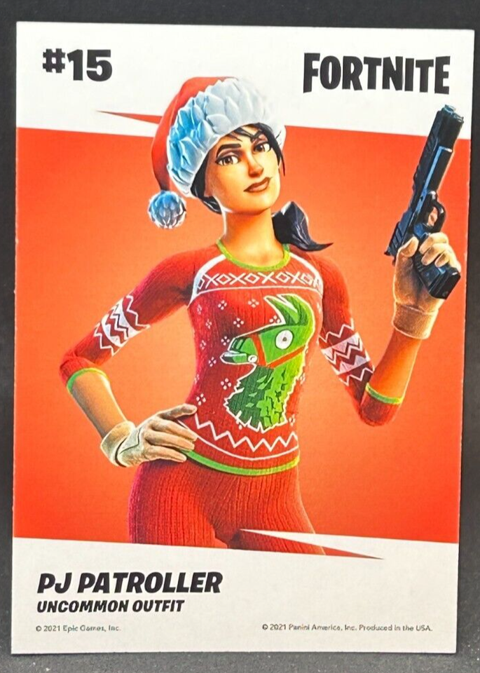 2021 Epic Games Fortnite #15 PJ Patroller Uncommon Outfit Red Holofoil ...