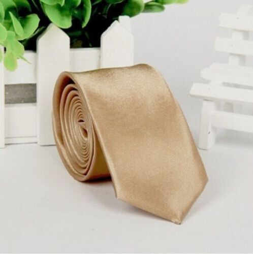 Necktie Casual Slim Plain Men's Solid Skinny tie for Party Formal and ...