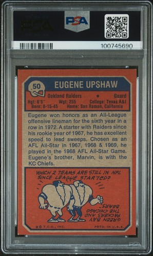 1973 TOPPS #50 EUGENE UPSHAW PSA 8 | eBay