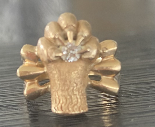 Vintage 14K Ring Wiyh Small Diamond | eBay