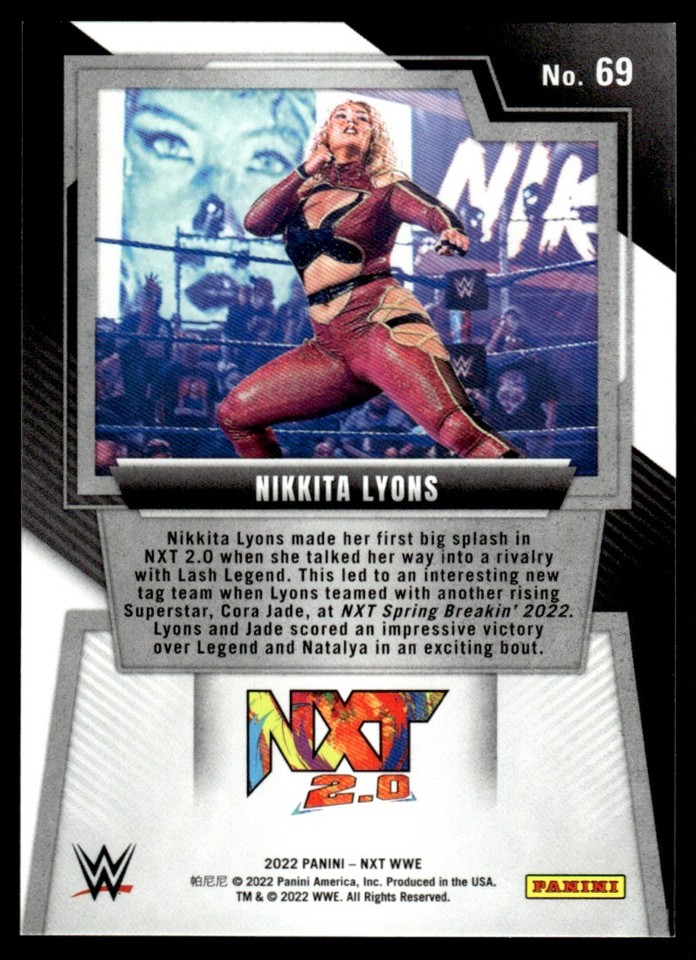 2022 PANINI WWE NXT WRESTLING CARD NIKKITA LYONS RC #69 RC 4921 | eBay