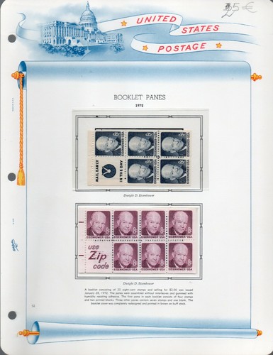 USA Booklet Panes 1955/72 Together Del Period Sistemato Su Sheets N4904 ...