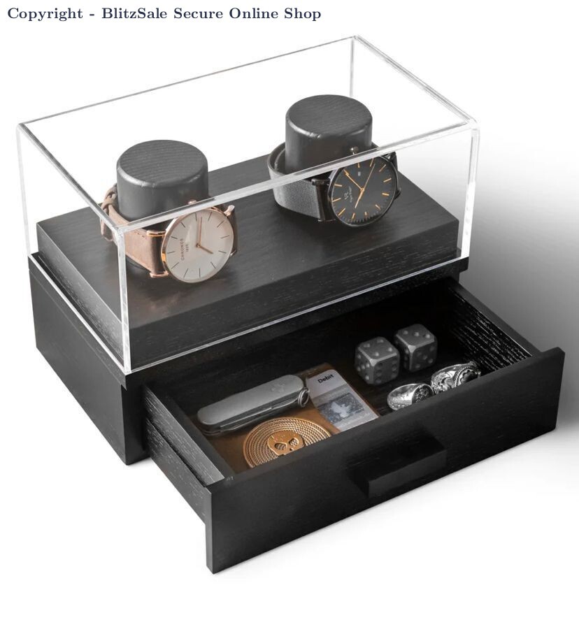 Premium 2-Slot Walnut Wooden Watch Display Case Handcrafted Men’s Watch ...