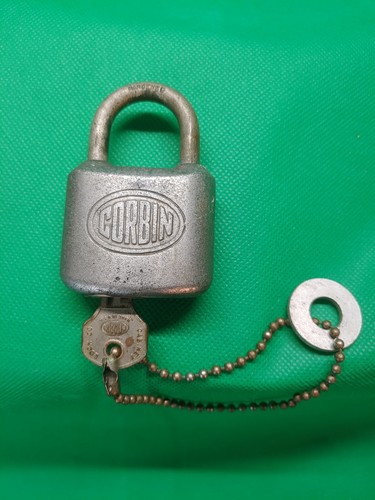 VTG Padlock W/key CORBIN CABINET LOCK CO. Hardened | eBay
