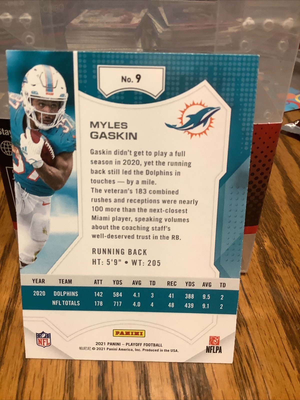 MYLES GASKIN 2021 Panini Playoff Goal Line #9 NFL Dolphins ID:31145 | eBay