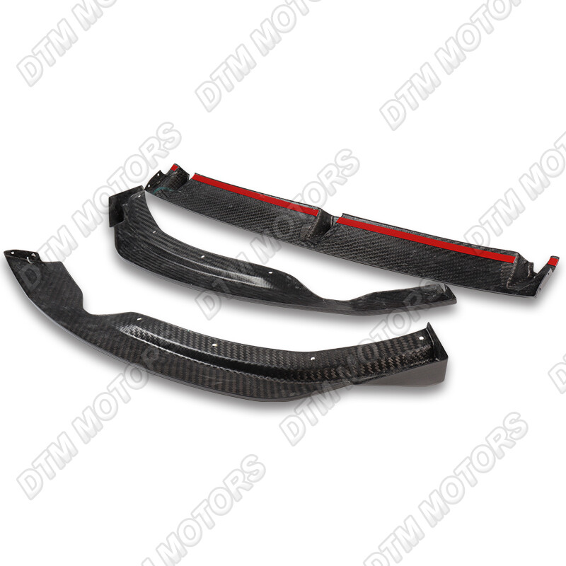 For 20-22 Audi A4 S4 B10 S-Line Carbon Fiber Front Bumper Lip Body Kit ...