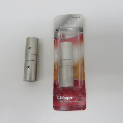 3-Pin XLR Male to Male Mic Microphone Coupler RadioShack 274-015 Set Of ...