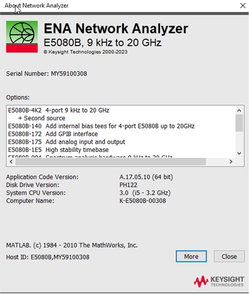 E5080B, 20GHz 4-Port ENA Network Analyzer, 4K2, Prepaid Keysight WRTY & CAL plan | eBay