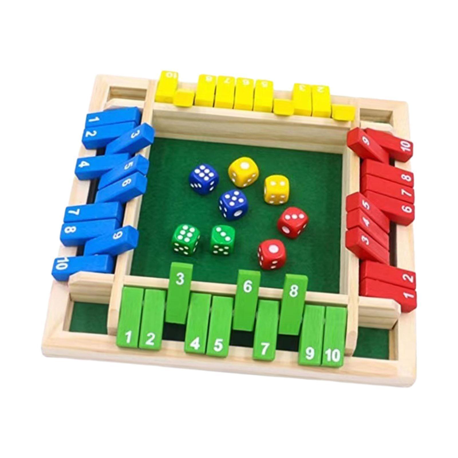 Shut The Box 4 Player Game Props Traditional Party with 8 | eBay