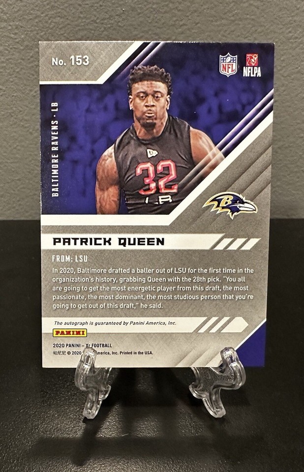 2020 XR PATRICK QUEEN Auto Rookie #/199 Mirror Autograph🔥LSU Baltimore ...