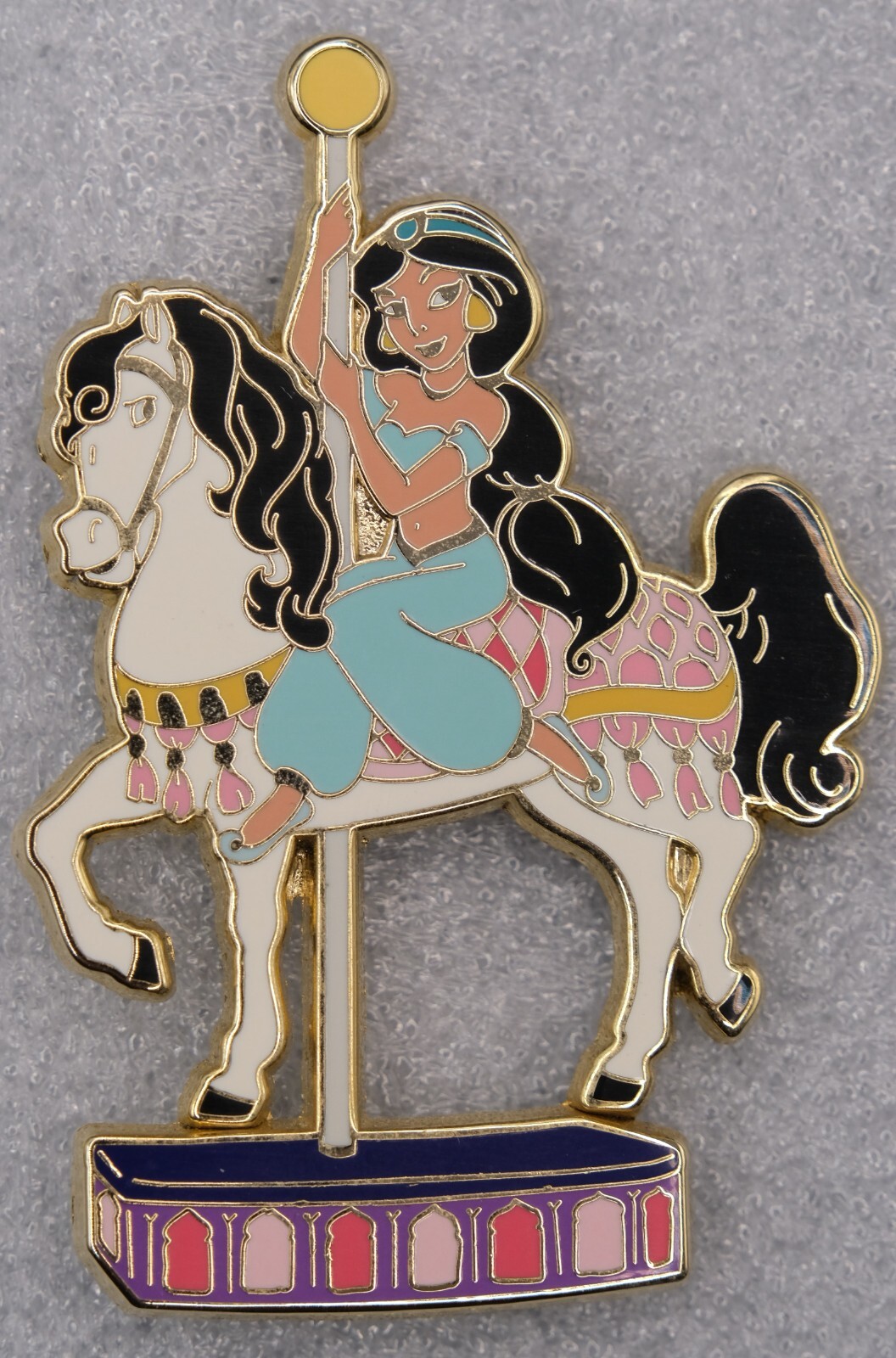 Disney Shopping Jasmine Jim Shore Carousel Horse Aladdin LE 125 Pin | eBay