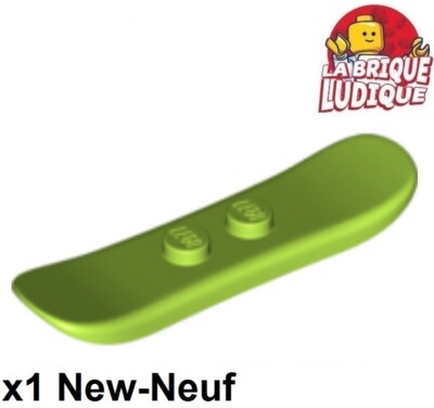 Lego 1x Minifig utensil planche surf neige ski Snowboard vert citron ...