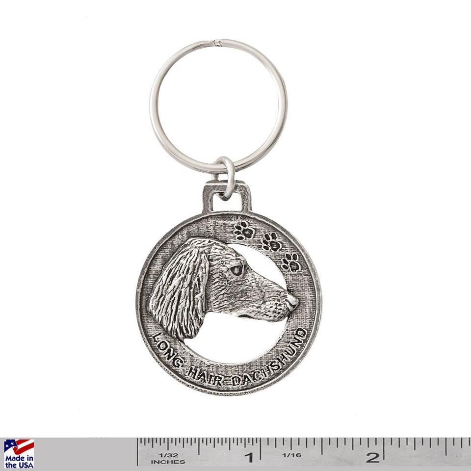 Creative Pewter Designs Dachshund Long Hair Dog Pewter KeyChain, Key ...