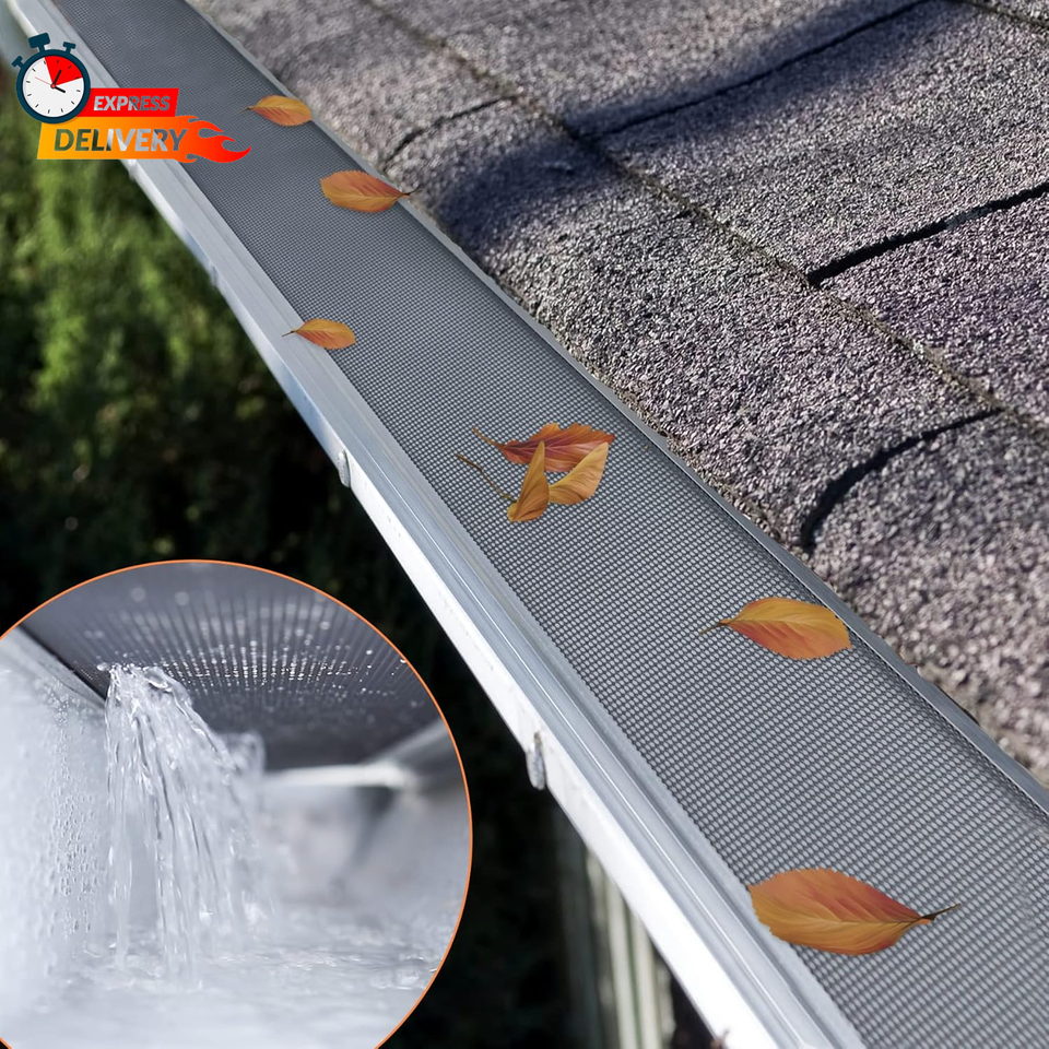 GCGOODS Gutter Guard, 5 Inch Micro Mesh Gutter Cover System, 48Ft, Leaf Protecti | eBay