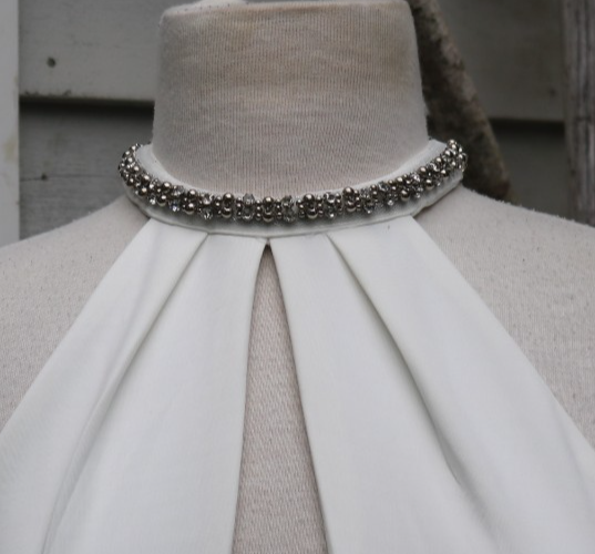 NEW TOBI Ivory Stretch Halter Cut Out Front Bead & Rhinestone Trim A ...
