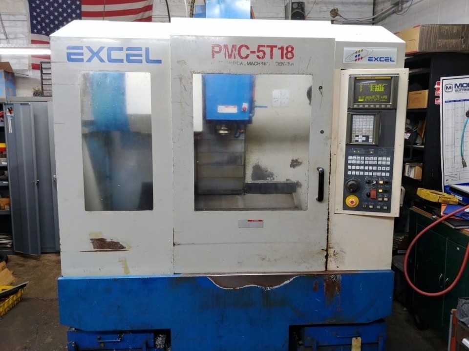 Excel Pmc-5t18 Vertical Machining Center 18 ATC X 20" Y 16" CAT 40 ...