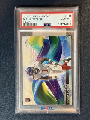 2024 Topps Chrome Helix #H11 Malik Nabers RC PSA 10 Rookie Case Hit SSP ...