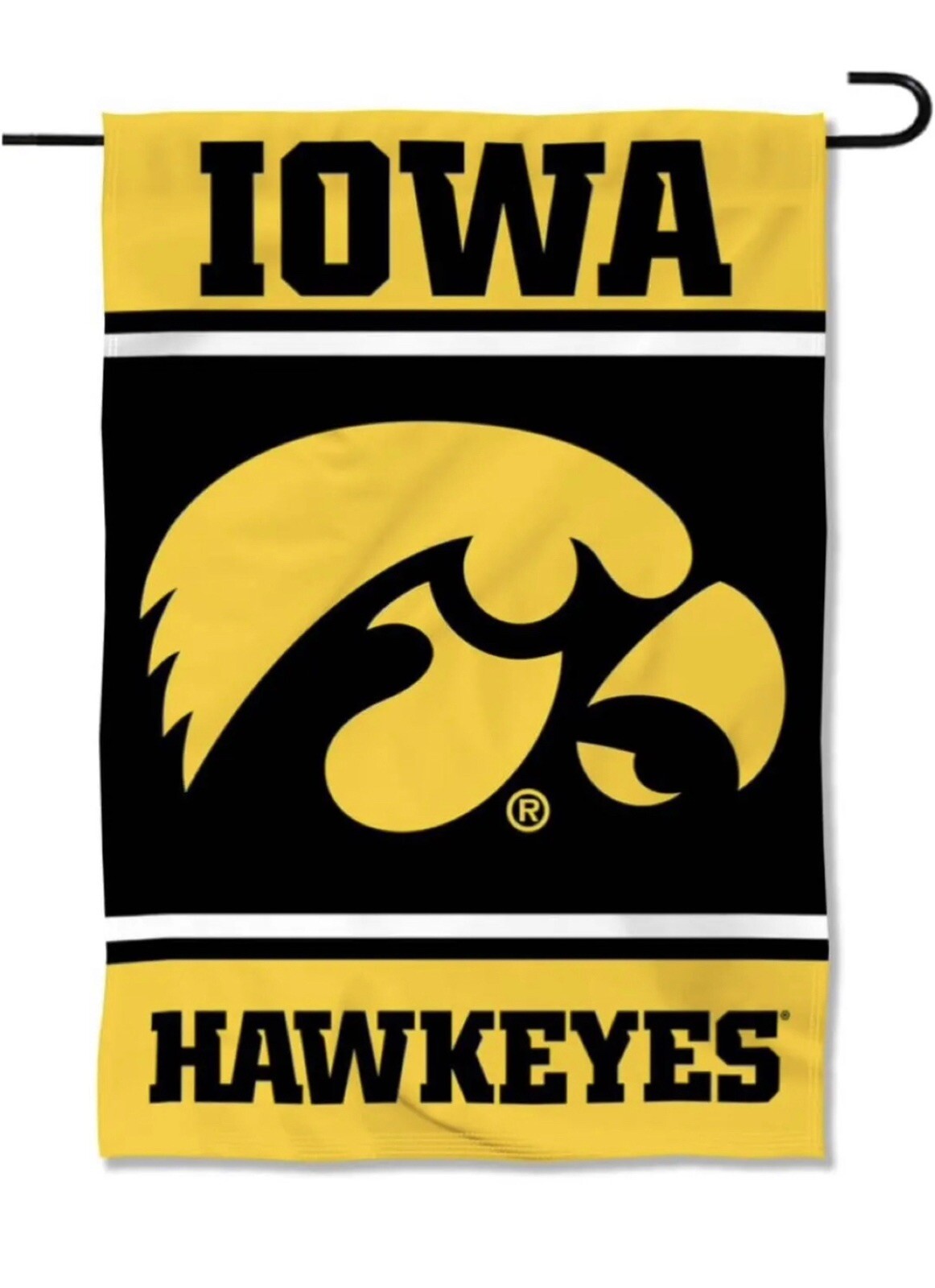 Iowa Hawkeyes Premium Garden Flag 12” X 18” Hawkeyes Double Sided Yard ...