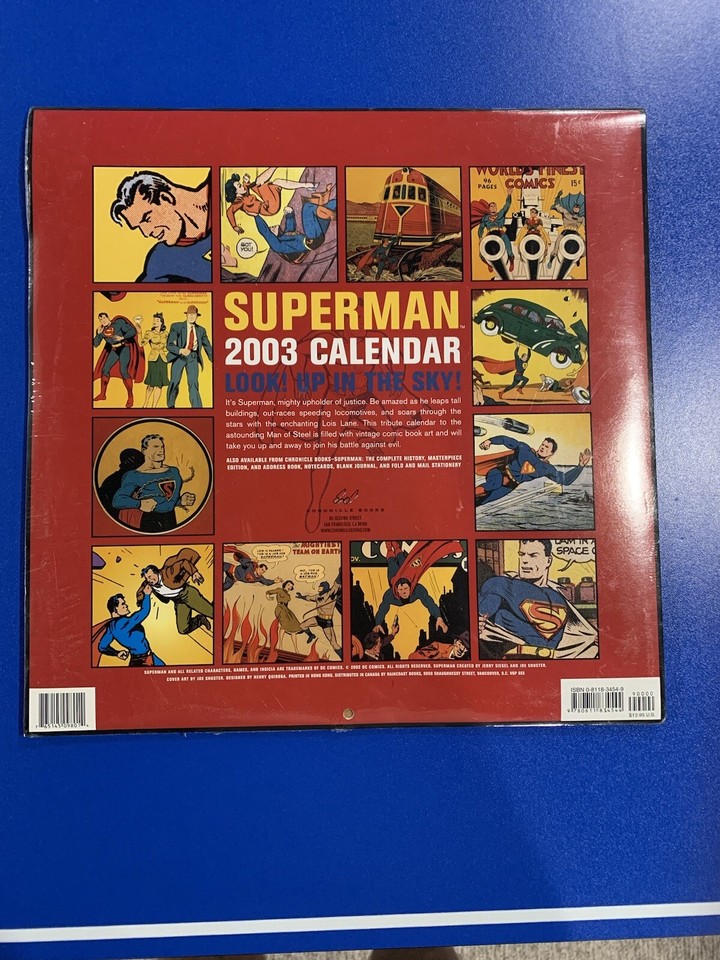 2003 SUPERMAN CALENDAR / FACTORY SEALED | eBay