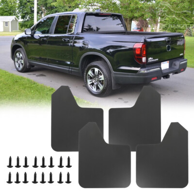 4x Black Front Rear Mud Flaps Splash Guards Fender Mudguards For Honda ...