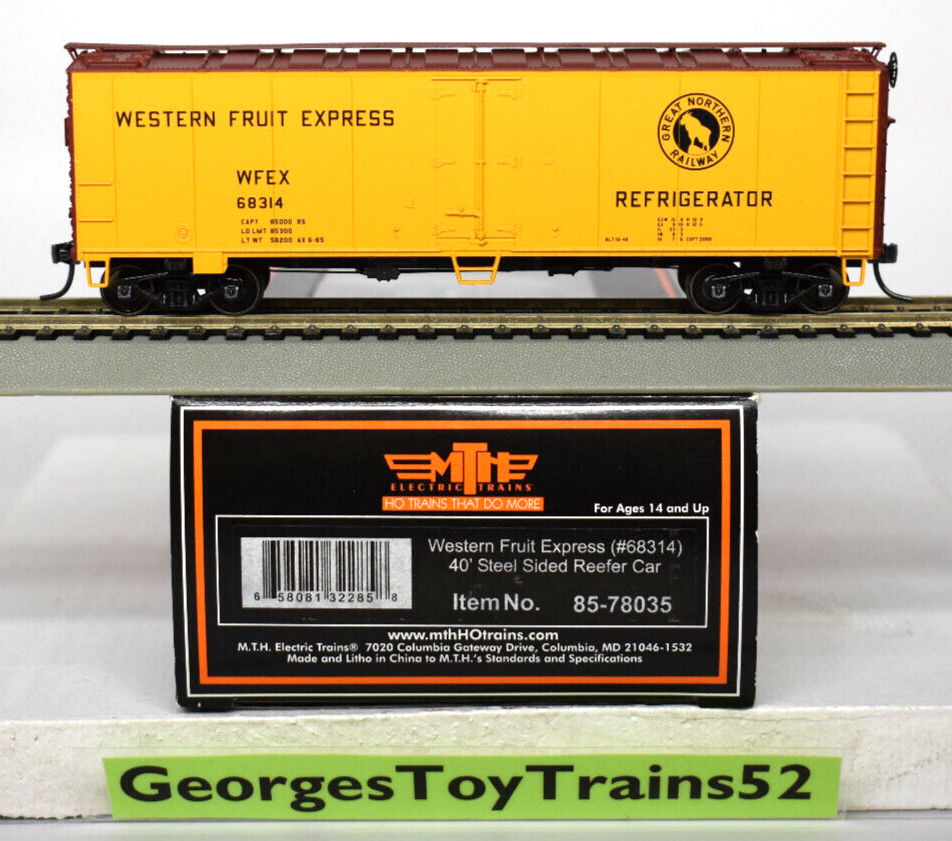 MTH HO GA 1:87 #68314 GN WESTERN FRUIT EXPRESS WFEX 40' REEFER 85-78035 ...