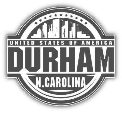 Durham City USA Label Car Bumper Sticker Decal - "SIZES" | eBay